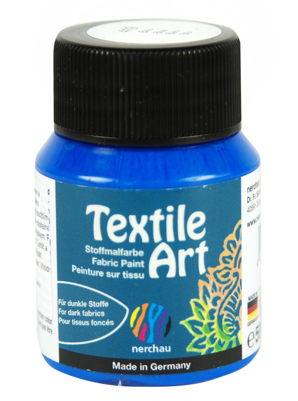 Barva na tmavý textil Nerchau, 59 ml - modrá | SEVT.cz