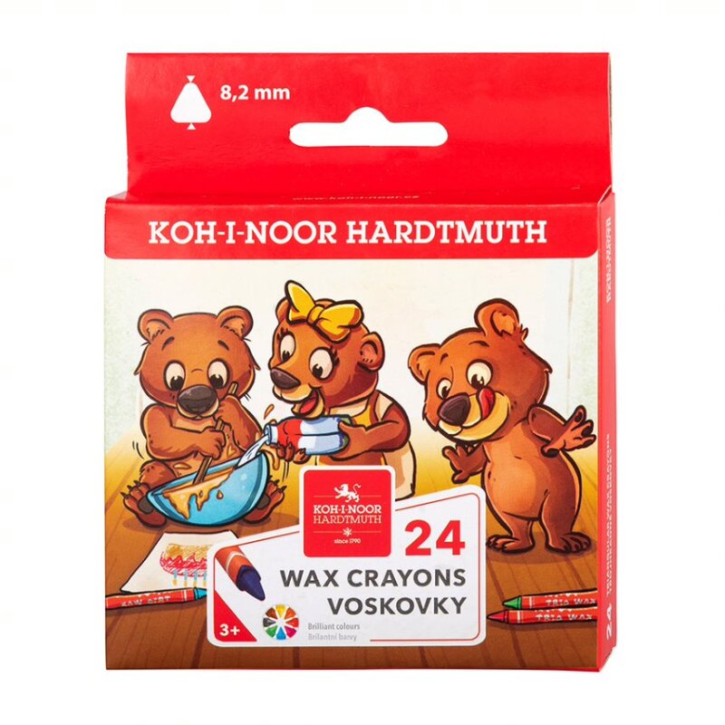 Koh-i-noor trojhranné voskovky 8274 - 24 barev | SEVT.cz