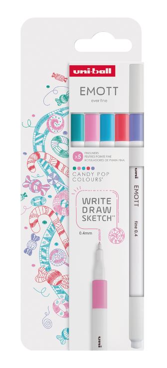 Liner UNI EMOTT 0,4 mm - sada 5 barev CANDY POP | SEVT.cz