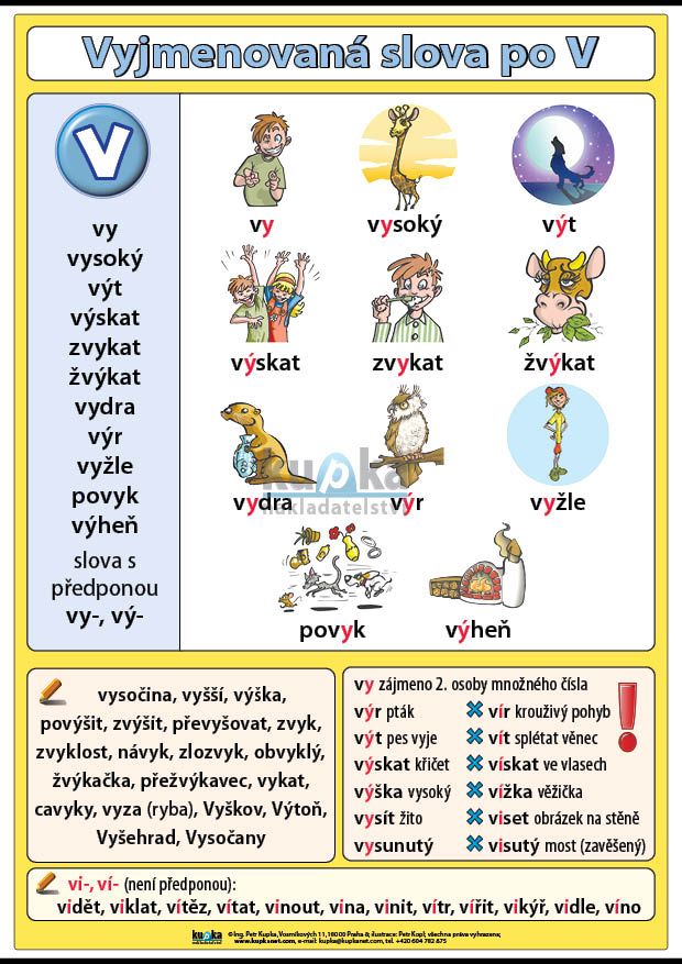 Vyjmenovaná slova po V A4 (30x21 cm) | SEVT.cz